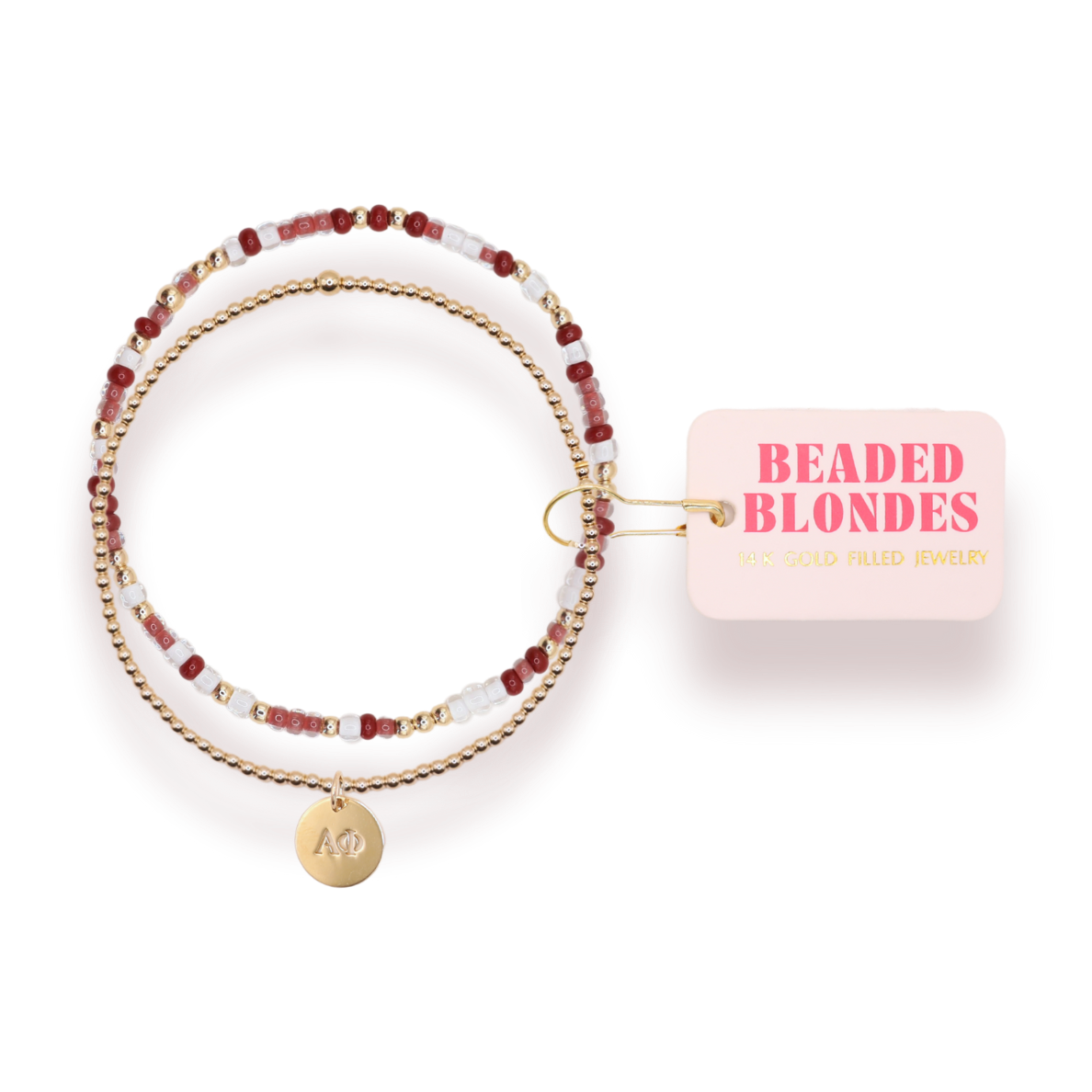 Alpha Phi Sprinkle + Charm Bracelet Stack – Beaded Blondes