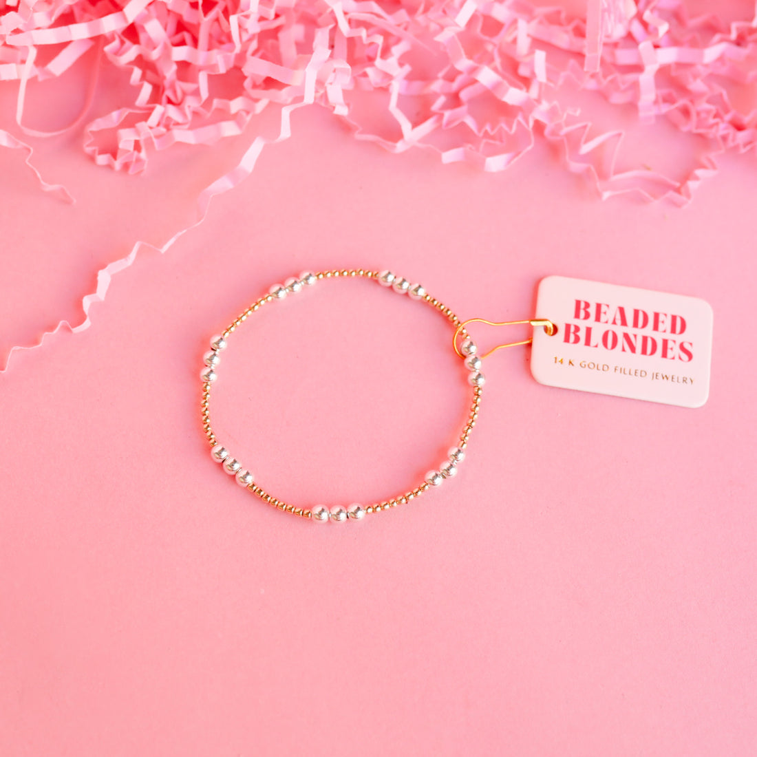 ILY Gold with Silver Bracelet – Beaded Blondes